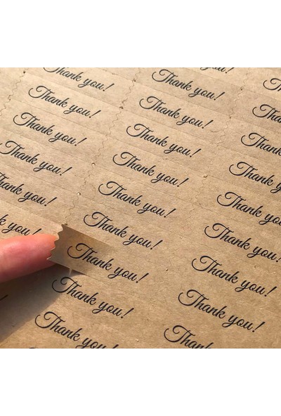 Dekorden Thank You Kraft Sticker 100'lü