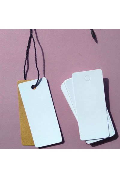 Dekorden Kilitli İpli Kraft Etiket Beyaz 100'lü Dekorden Kilitli İpli Kraft Etiket Beyaz 100'lü