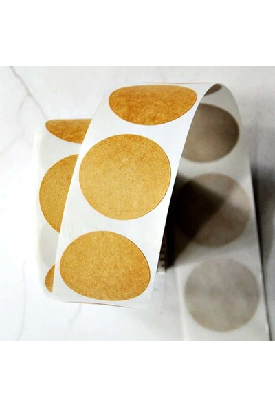 Dekorden Kraft Sticker Yuvarlak 100'lü