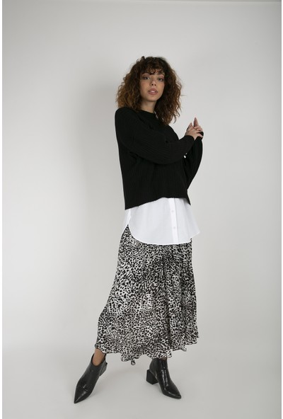 Sufyy Poplin Içlik Etek, Düğmeli Gömlek Altı Etek