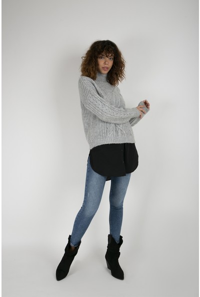 Sufyy Poplin Içlik Etek, Düğmeli Gömlek Altı Etek