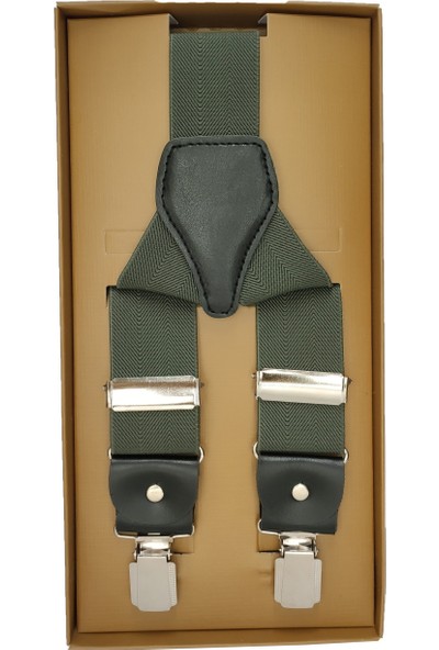 Elegante Cravatte Haki Yeşili Renginde Lüks Erkek Pantolon Askısı Elegante Cravatte Haki Yeşili Renginde Lüks Erkek Pantolon Askısı