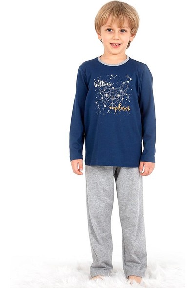Blackspade 30720 Erkek Çocuk Uzun Kollu Pijama Takımı - Mavi