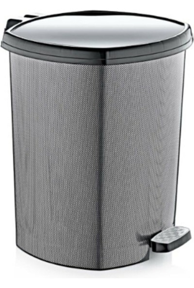 Sultanhomeee 20 Lt Desenli Pedallı Çöp Kovası – Karbon Metal