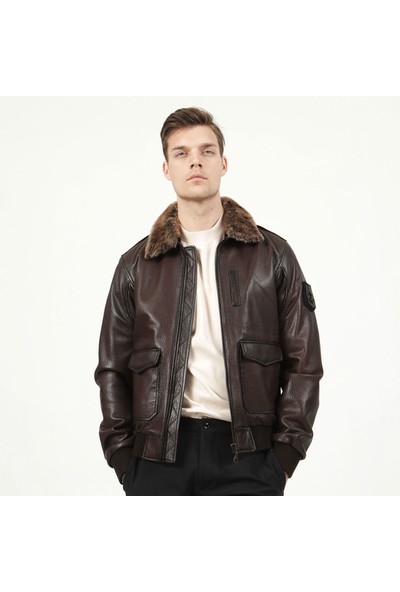 Dericlub Pilot Model Jumbo Deri Erkek Kaban