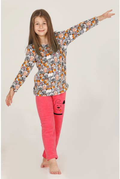 Hayal Sepeti Pembe Renk Polar Kumaş Köpek Desenli Hayal Sepeti 41021 Kız Çocuk Pijama Takımı Hayal Sepeti Pembe Renk Polar Kumaş Köpek Desenli Hayal Sepeti 41021 Kız Çocuk Pijama Takımı