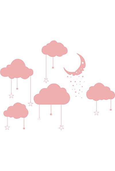 Sheng Store Bulut Şeklinde Duvar Stickerı (Yurt Dışından)