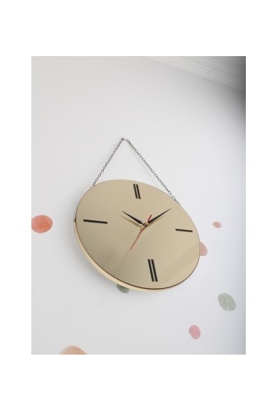 Ankebut Gold Aynalı Pleksi Yuvarlak Duvar Saati Ankebut Gold Aynalı Pleksi Yuvarlak Duvar Saati