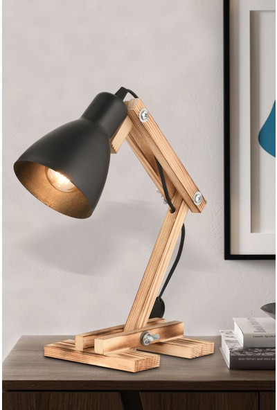 Nisaluce Ahşap Masa Lambası -Meşe
