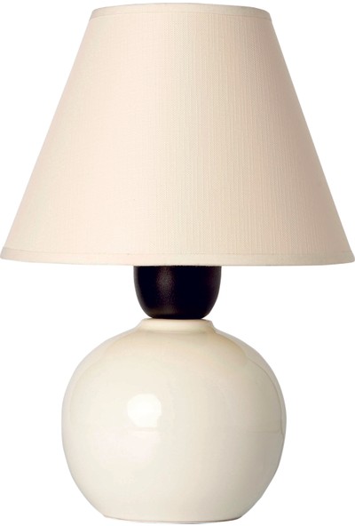 Nisaluce Nisa Luce 12 Lik Top Abajur Küçük Seramik - Beyaz / Krem Nisaluce Nisa Luce 12 Lik Top Abajur Küçük Seramik - Beyaz / Krem