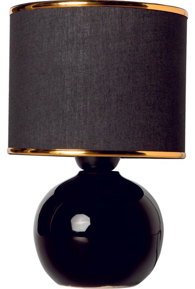 Nisaluce Nisa Luce 12 Lik Top Abajur Küçük Seramik - Siyah Biyeli Nisaluce Nisa Luce 12 Lik Top Abajur Küçük Seramik - Siyah Biyeli