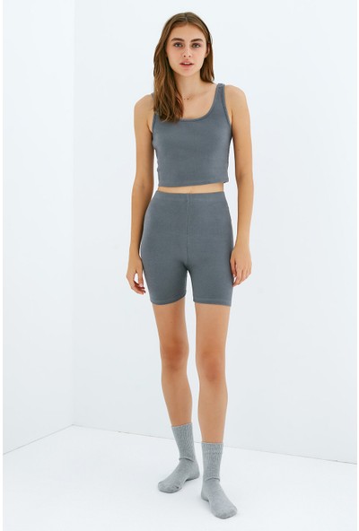 Penti Koyu Gri Genuine Biker Şort