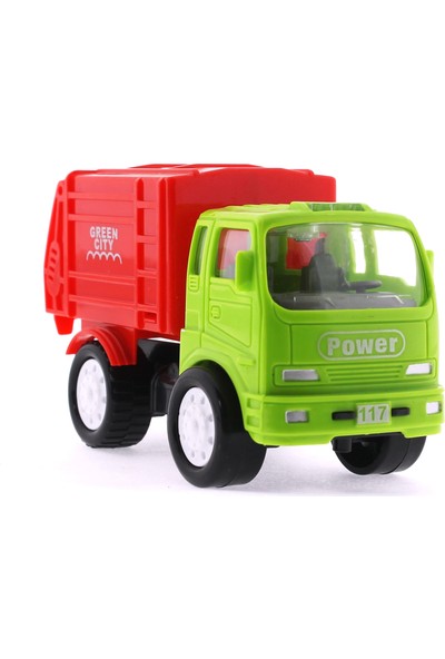 Mega Sürtmeli Kırılmaz Kırmızı Çöp Kamyonu Mega Sürtmeli Kırılmaz Kırmızı Çöp Kamyonu