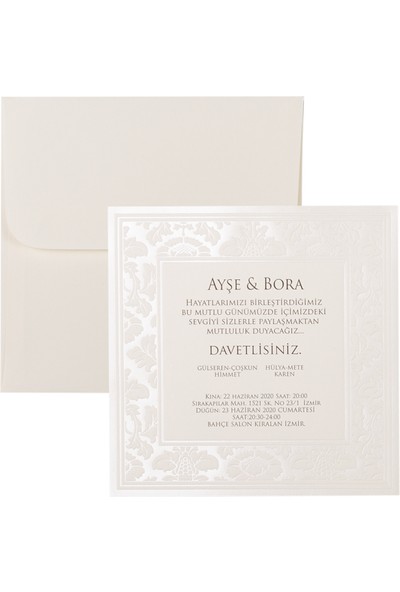 Polen Düğün Davetiyesi Eko Line Polen 22405