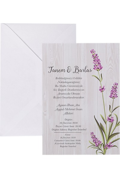 Polen Düğün Davetiyesi Eko Line Polen 22454