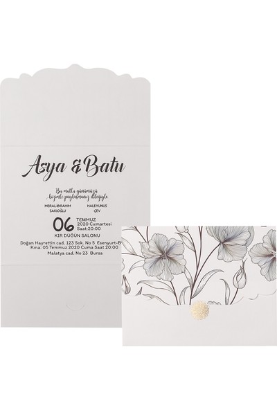 Polen Düğün Davetiyesi Eko Line Polen 22418