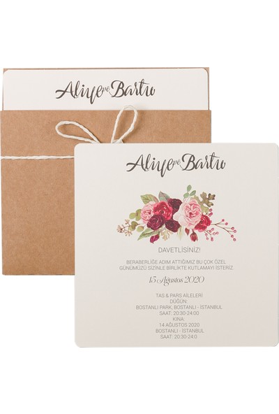 Polen Düğün Davetiyesi Eko Line Polen 22328