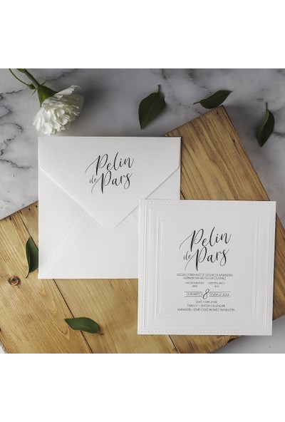 Polen Düğün Davetiyesi Eko Polen Davetiye 40213