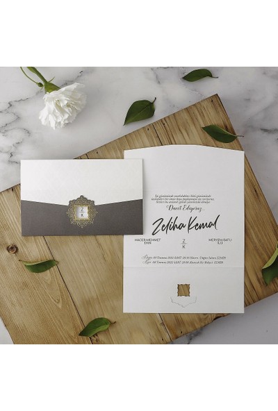 Polen Düğün Davetiyesi Eko Polen Davetiye 40132