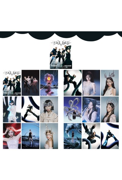 Kpop Dünyası Aespa '' Savage '' Fotokart Seti