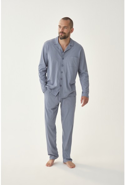 Dagi Açıkmavi Gömlek Pijama Takımı