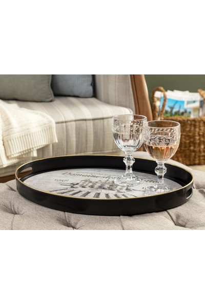 Madame Coco Clarette Oval Tepsi 30X42 cm Madame Coco Clarette Oval Tepsi 30X42 cm