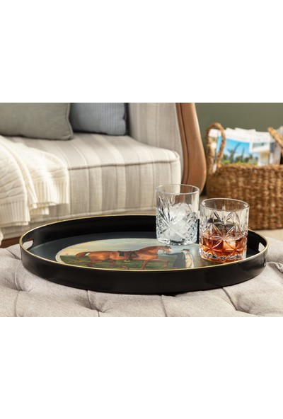 Madame Coco Raina Oval Tepsi 30X42 cm Madame Coco Raina Oval Tepsi 30X42 cm