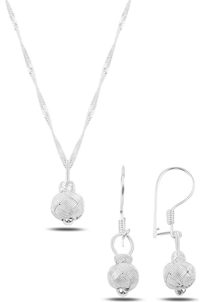 Söğütlü Silver Gümüş Beyaz Kazaziye Top Modeli Ikili Set