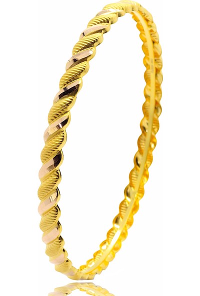 Cigold Taşsız Ikili Burma Bilezik 14 Ayar Altın 4.50 gr 6637