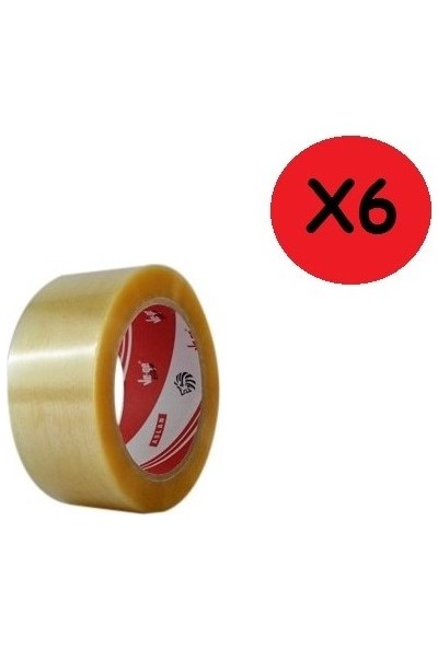 Vege 45 mm x 100 mt Şeffaf Koli Bandı 6 Adet Vege 45 mm x 100 mt Şeffaf Koli Bandı 6 Adet