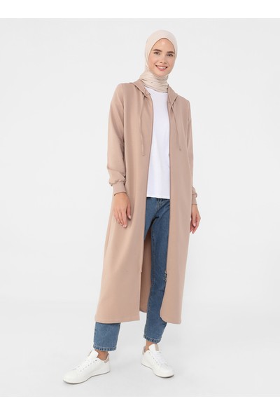 Fermuarlı Spor Kap - Sütlü Kahve - Refka Basic Fermuarlı Spor Kap - Sütlü Kahve - Refka Basic