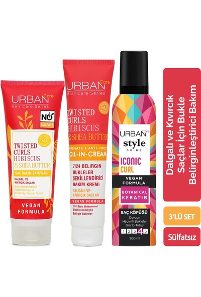 Urban Dalgalı ve Kıvırcık Saçlara Özel 3'lü Set
