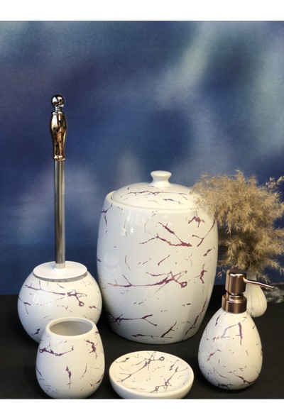 Arow Porselen 5 Parça Banyo Takımı TR-2813