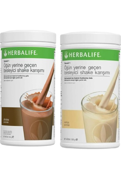 Herbalife Çikolata Aromalı Shake ve Vanilya Aromalı Shake 550 gr