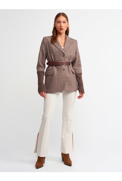 Dilvin 6860 Kemer Detay Ceket-Camel Dilvin 6860 Kemer Detay Ceket-Camel