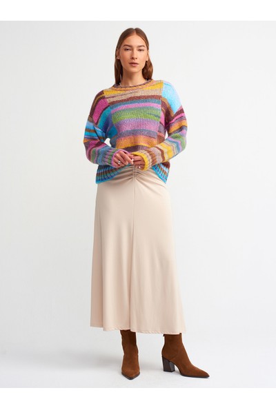 Dilvin 1197 Bisiklet Yaka Geçişli Kazak-Multi