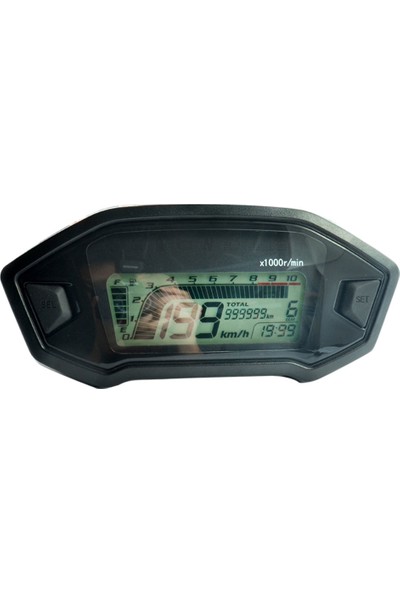 Homyl 150 mm LCD Dijital Kilometre Sayacı Hızmetometre Takometre Motosiklet (Yurt Dışından)