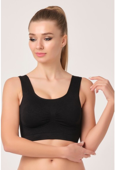 Steve Wolls Kadın Siyah Kalın Askılı Pedli Büstiyer