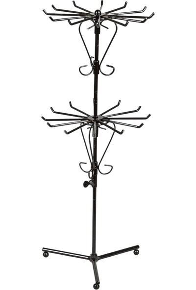 Özer Kutu Büyük Boy Siyah Döner Metal Kolye&zincir ve Tesbih Takı Standı Organizatör 48 cm Özer Kutu Büyük Boy Siyah Döner Metal Kolye&zincir ve Tesbih Takı Standı Organizatör 48 cm