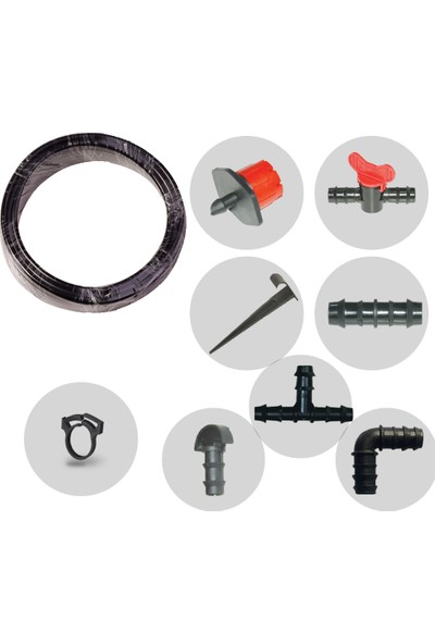 16MM Deliksiz Damlama Sulama Boru Seti ( 200 Metre ) 16MM Deliksiz Damlama Sulama Boru Seti ( 200 Metre )