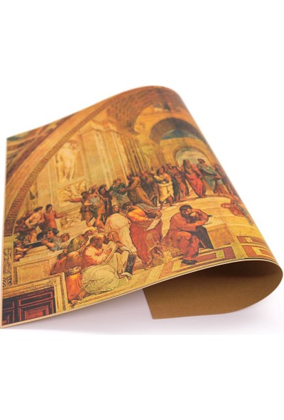 Caph Design Atina Okulu Vintage Kraft Poster 32 x 45 cm Özel Kutulu Caph Design Atina Okulu Vintage Kraft Poster 32 x 45 cm Özel Kutulu