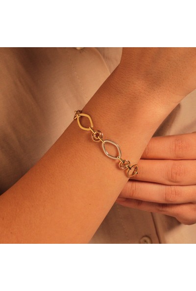 Adil İdil Kuyumculuk 14 Ayar Asimetrik Kesim Halka Künye