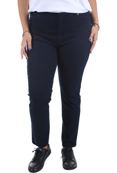 Brendon Kadın Büyük Beden Pamuklu Pantolon 1369 Lacivert/navy 21W34001369 Brendon Kadın Büyük Beden Pamuklu Pantolon 1369 Lacivert/navy 21W34001369