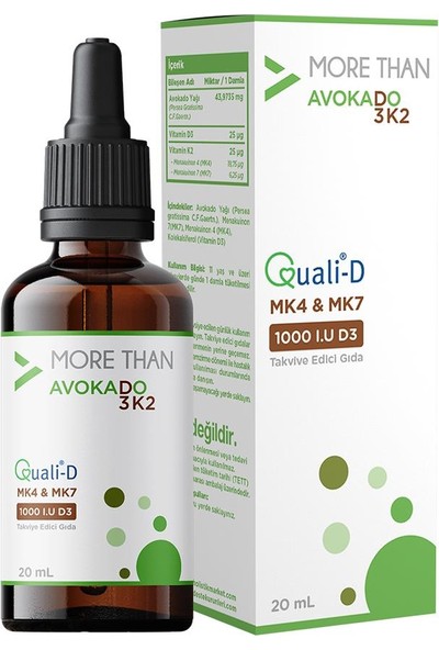 More Than Avokado D3K2 20 ml Damla