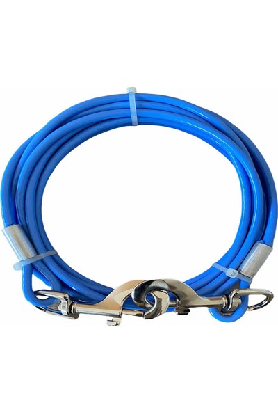 Lidersan Çelik 6 mm 8 Metre Köpek Bağlçe Bağlama Mavi