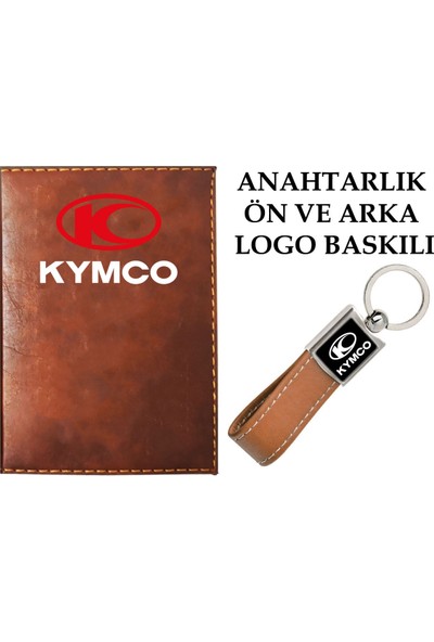 Promosyon Denizi Kymco Logolu Taba Ruhsat Kabı ve Kymco Logolu Anahtarlık
