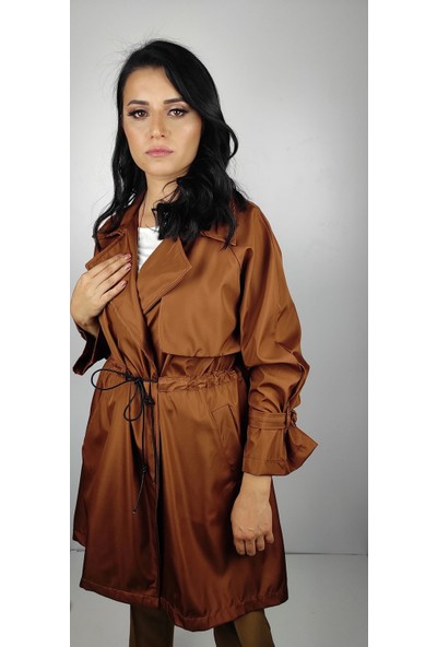 Kadın Su Itici Kumaşlı Trençkot
