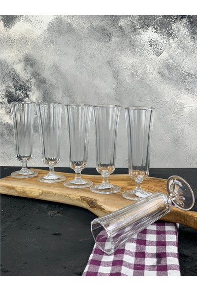 Krd Flüt Kahve Yanı Bardak Sade 6'lı