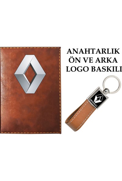 Promosyon Denizi Renault Logolu Taba Ruhsat Kabı ve Renault Logolu Anahtarlık