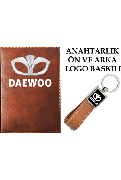 Promosyon Denizi Daewoo Logolu Taba Ruhsat Kabı ve Daewoo Logolu Anahtarlık